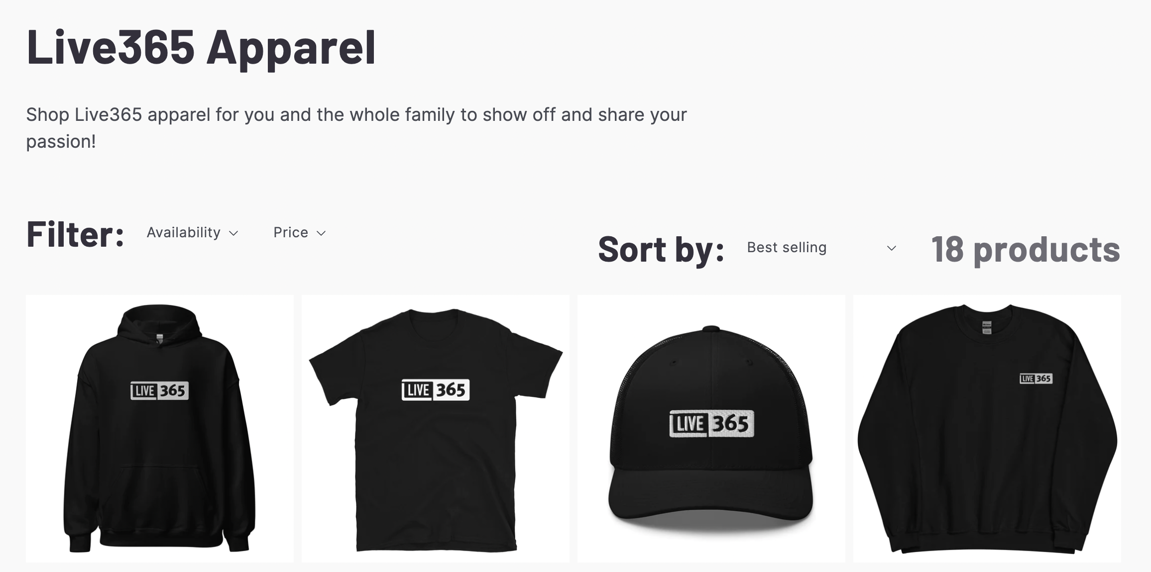 Live365 Apparel – Live365 Store